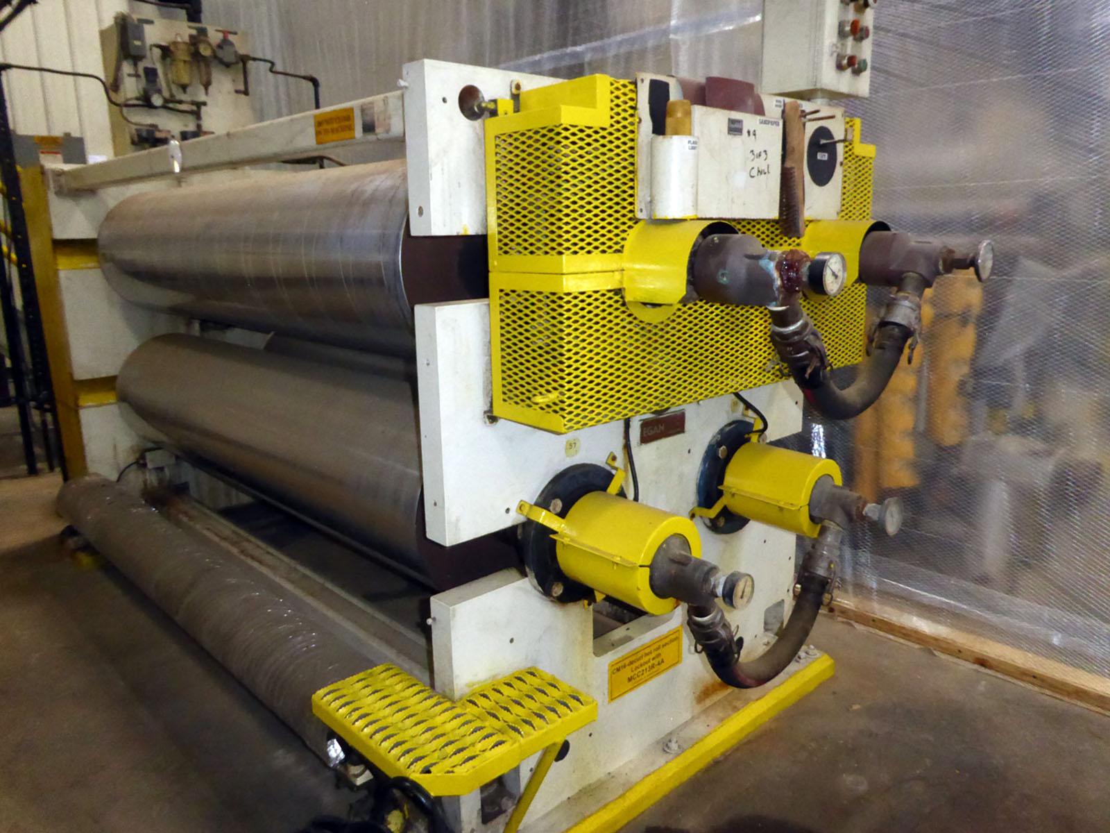 Egan Coater Chill Roll Assembly, 4 Rolls, 72in Web. Converting Plant