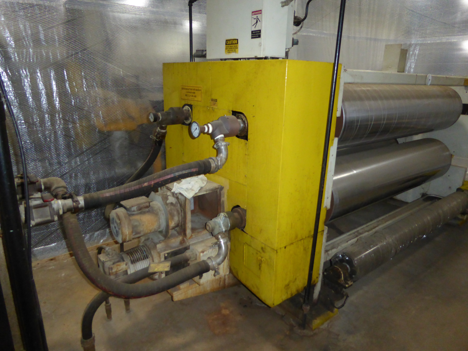 Egan Coater Chill Roll Assembly, 4 Rolls, 72in Web. Converting Plant