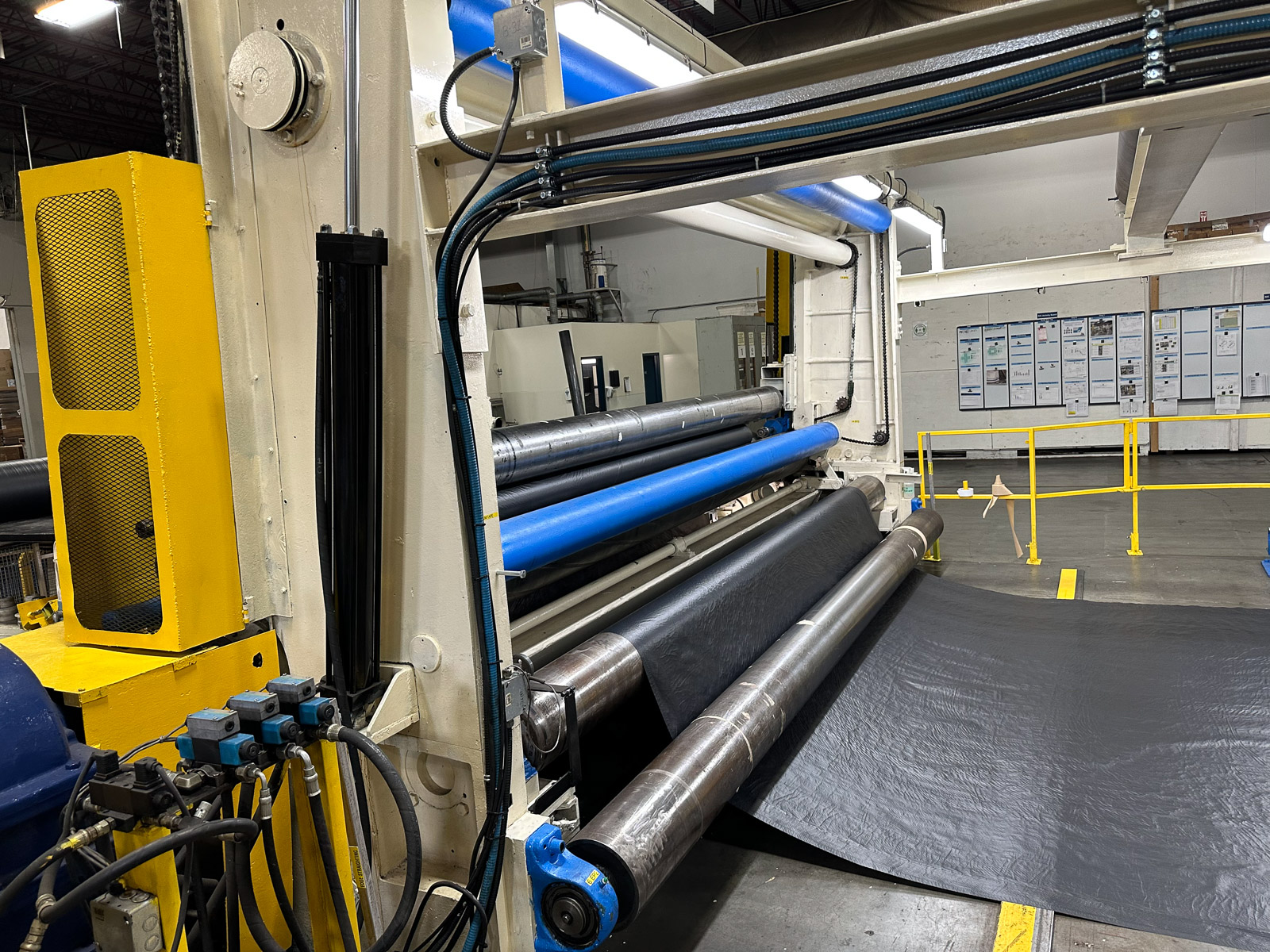 204” x 60" Diameter Cameron 2-Drum Rewinder, 204” Bed Rolls. Converting ...