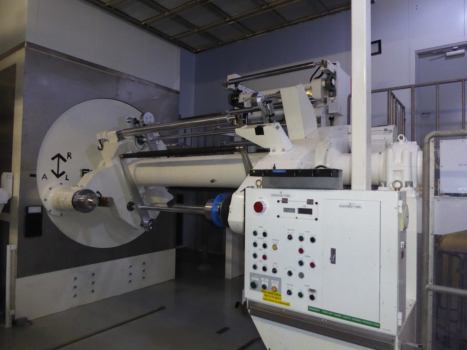 60" x 60" Diameter Turret Unwind and Winder. Converting Plant